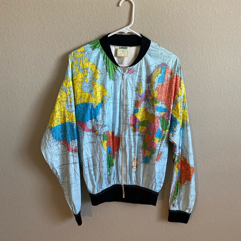 Vintage Kurt Cobain World Map Jacket Size Small - Gem
